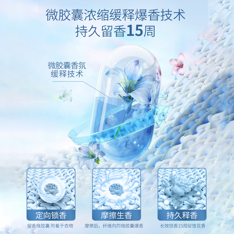 蔬果园留香珠组合衣物除菌留香珠228g*2 瓶+蓝风铃留香珠15g*4袋-万国优品